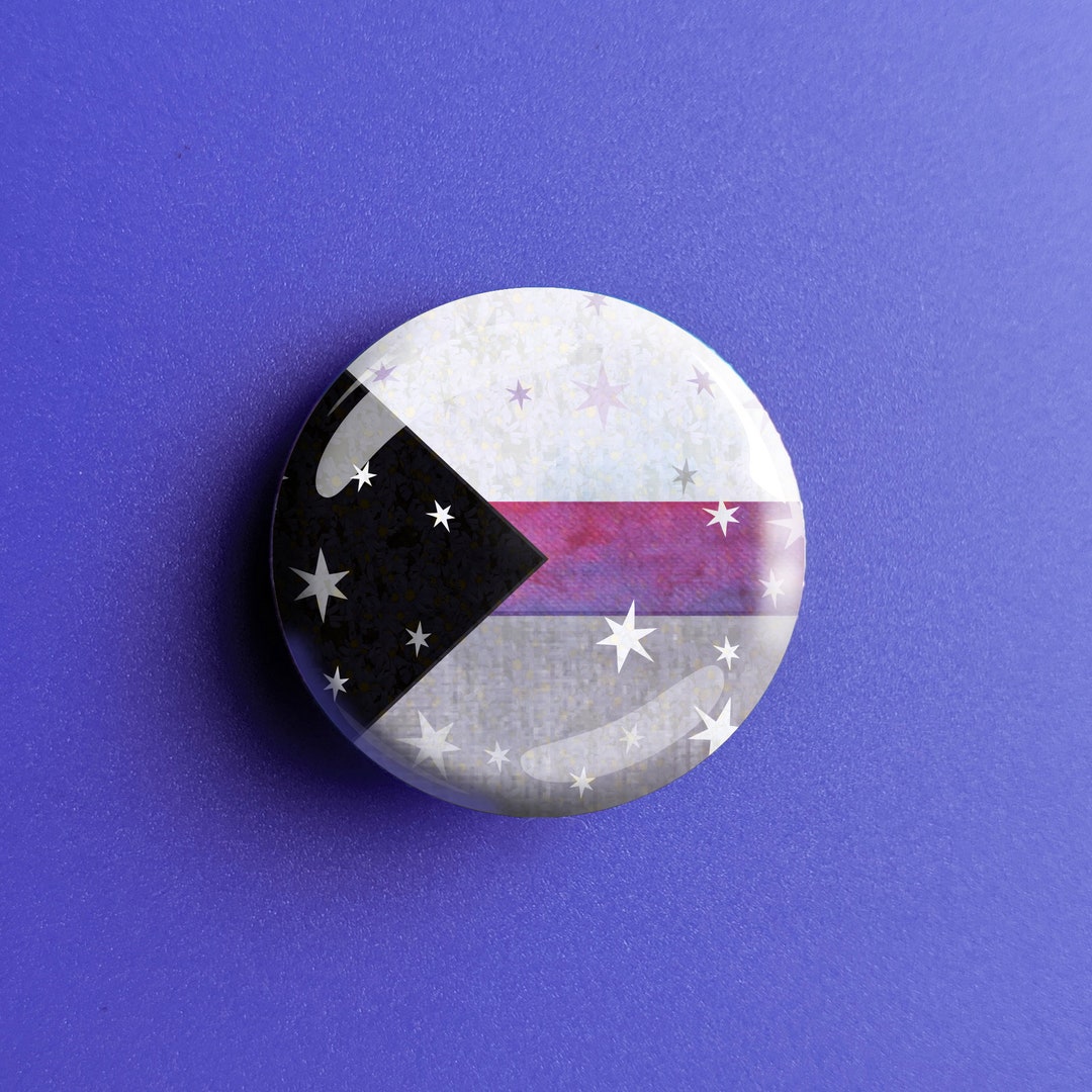 Starry Demi Pride Flag - Button Pin - Etsy