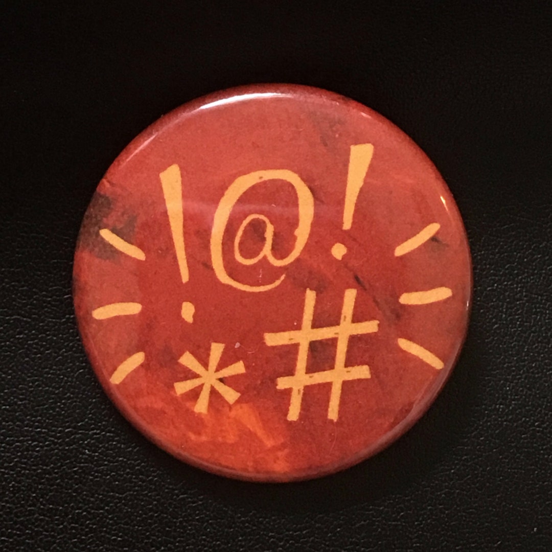 Swearing Button Pin - Etsy