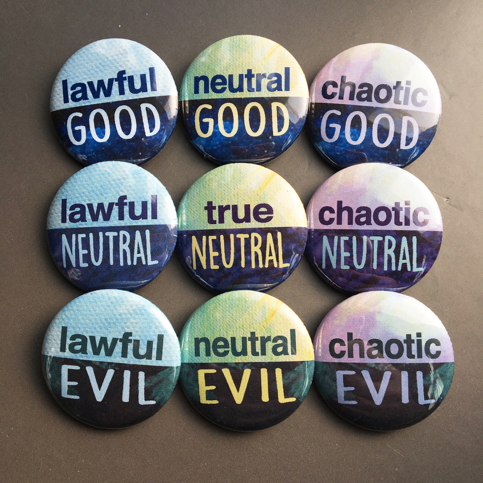 Chaotic Good Button Pin | Etsy