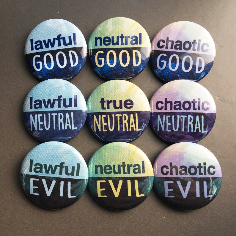 Neutral Good Button Pin | Etsy