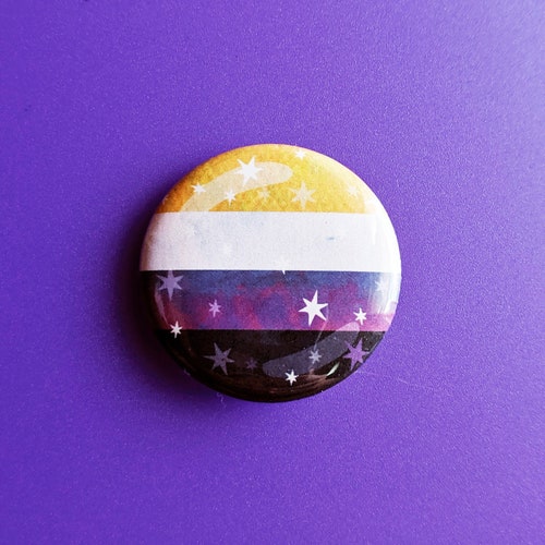 Gender Nonbinary Pride Flag Pin Badge Pinback Button 1 - Etsy