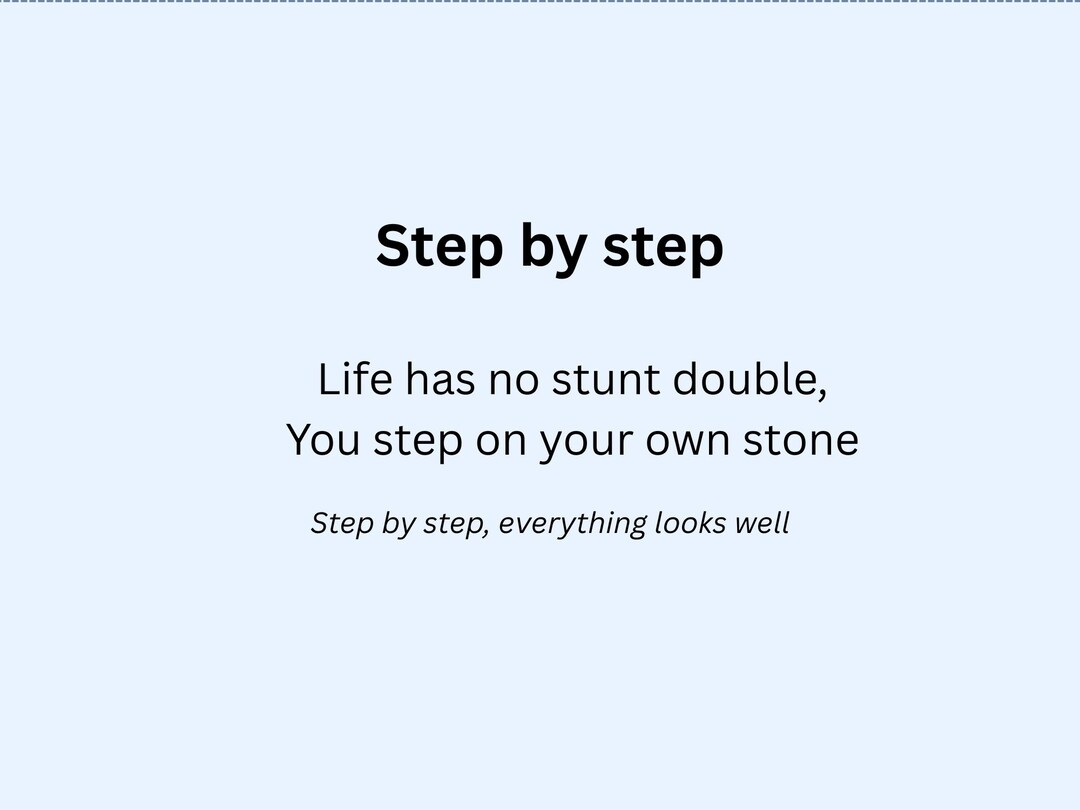 Step by Step - Encouraging and Gentle Motivation Poem - Etsy