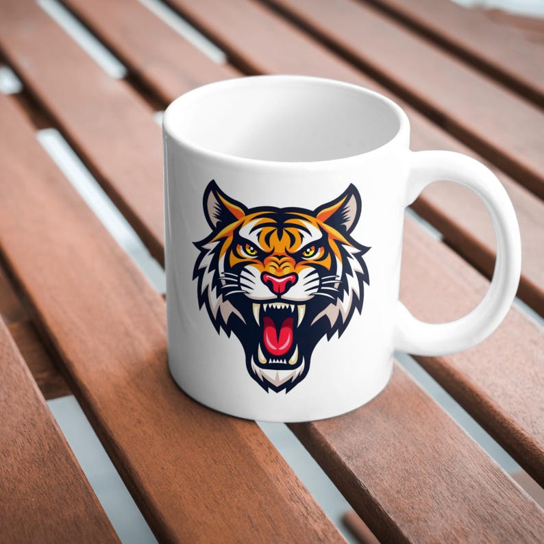 Roaring Tiger SVG, Tiger Head Clipart, Wild Cat PNG, Mascot Logo Vector ...