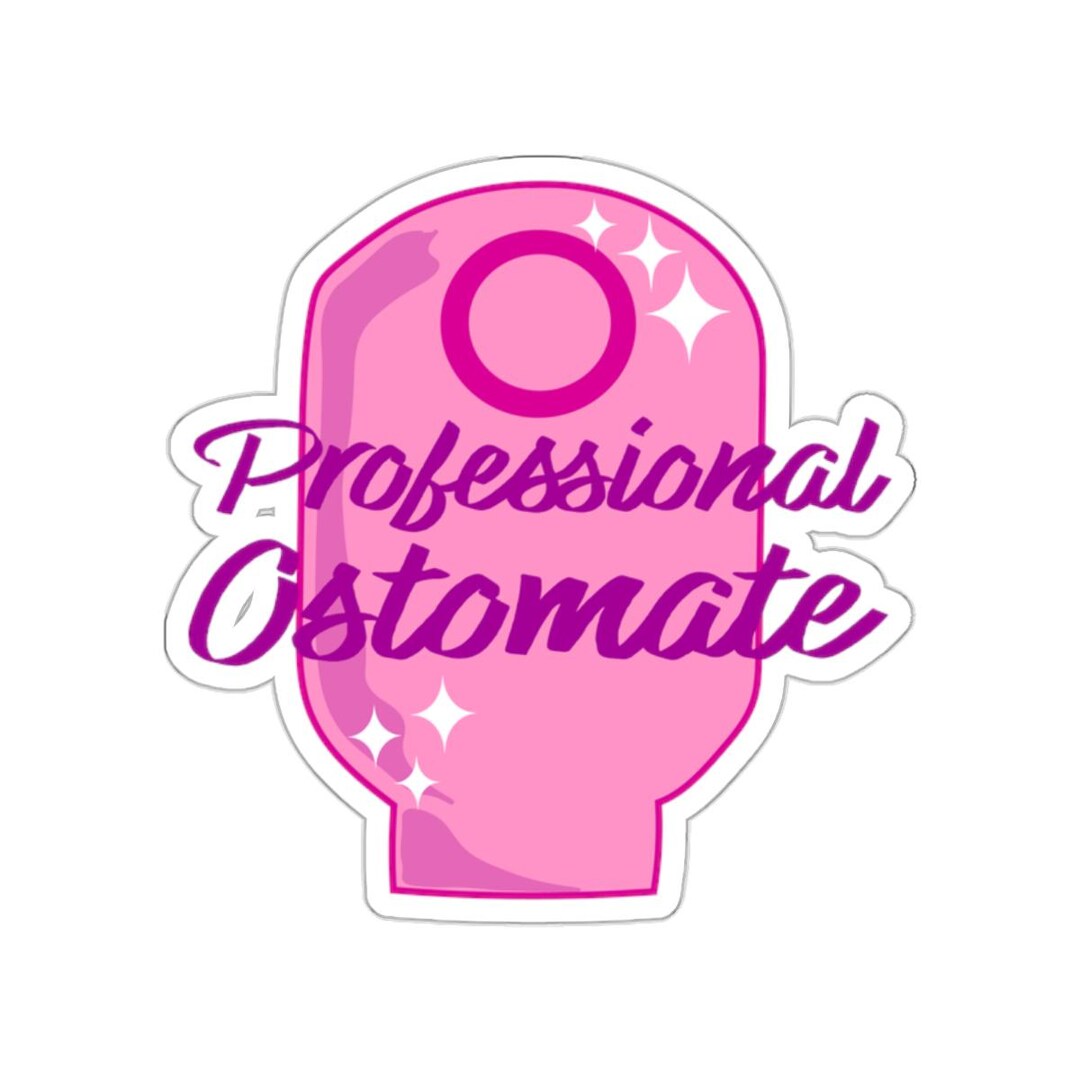 Professional Ostomate Sticker (pink) - Etsy