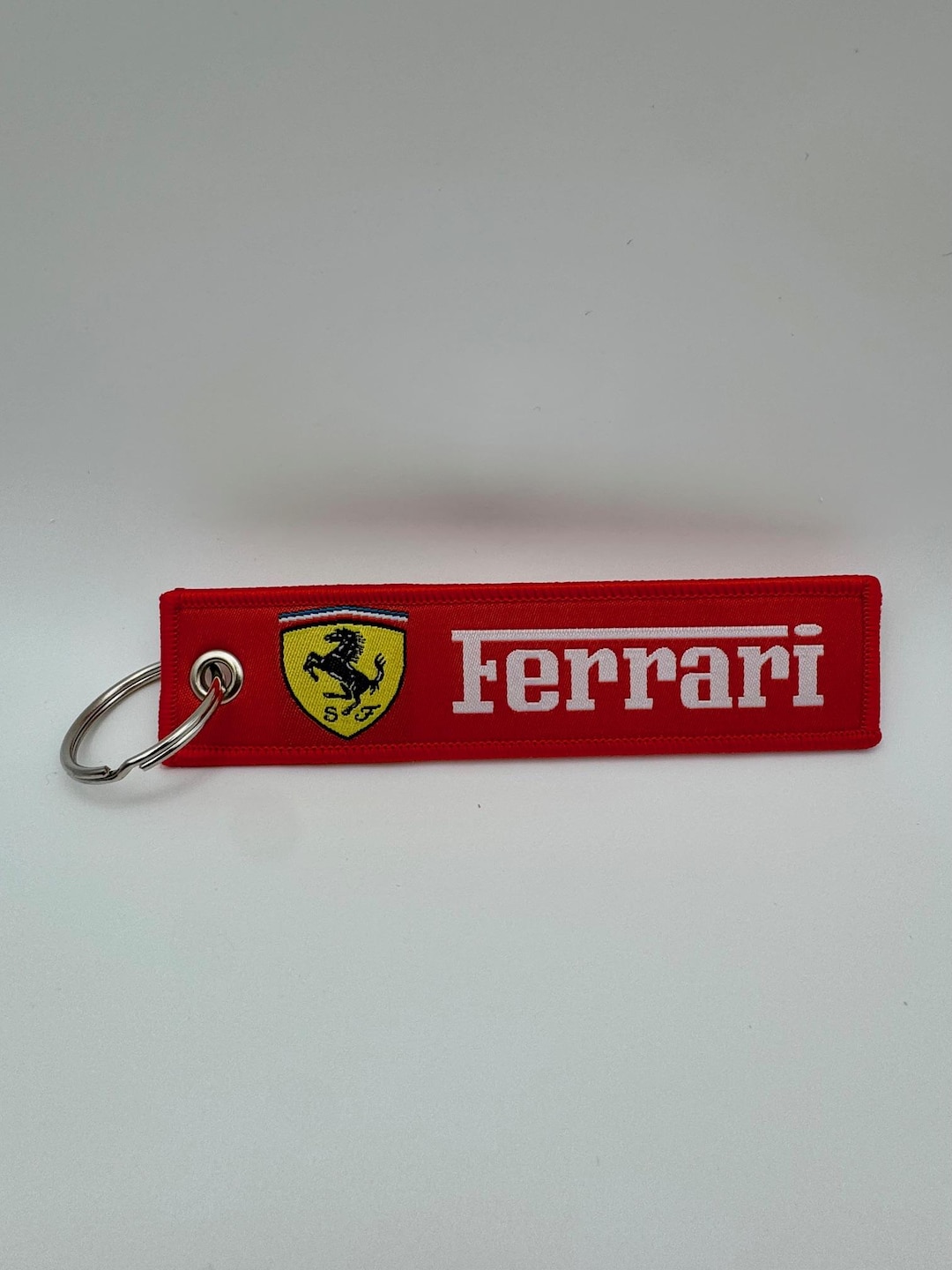 Ferrari Keychain: Red Polyester Key Ring, Car Enthusiast Gift ...