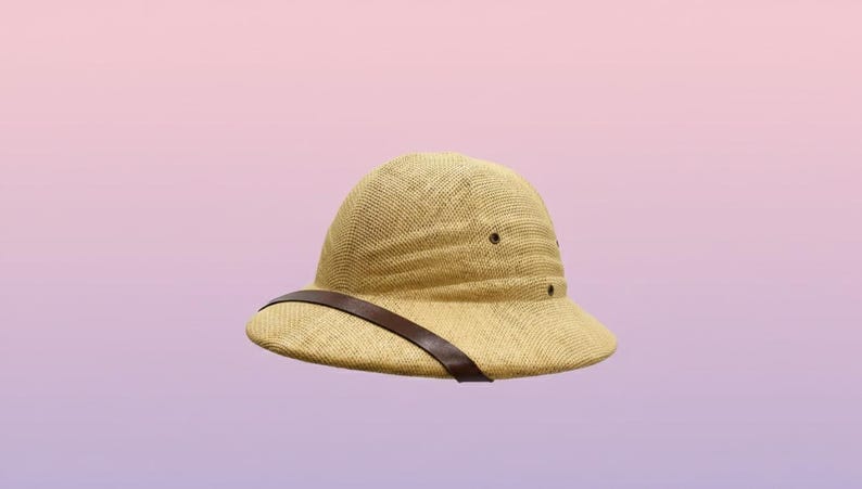 British Pith Helmet Safari Hat - Etsy