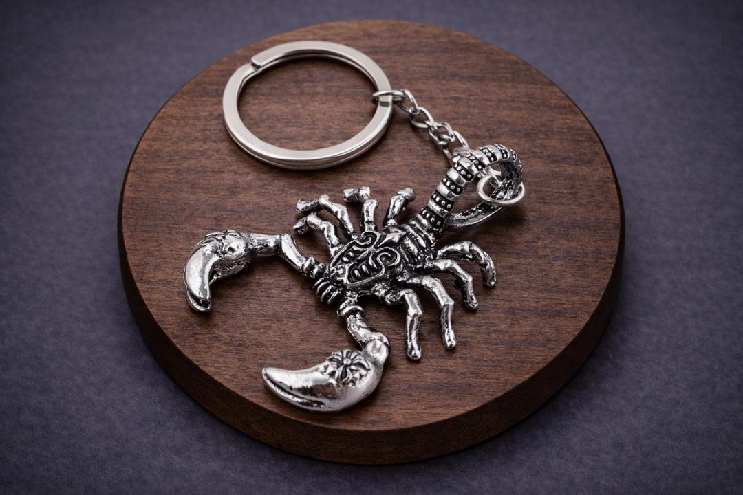 3D Scorpion Insect Silver Pendant Keychain Gift - Etsy