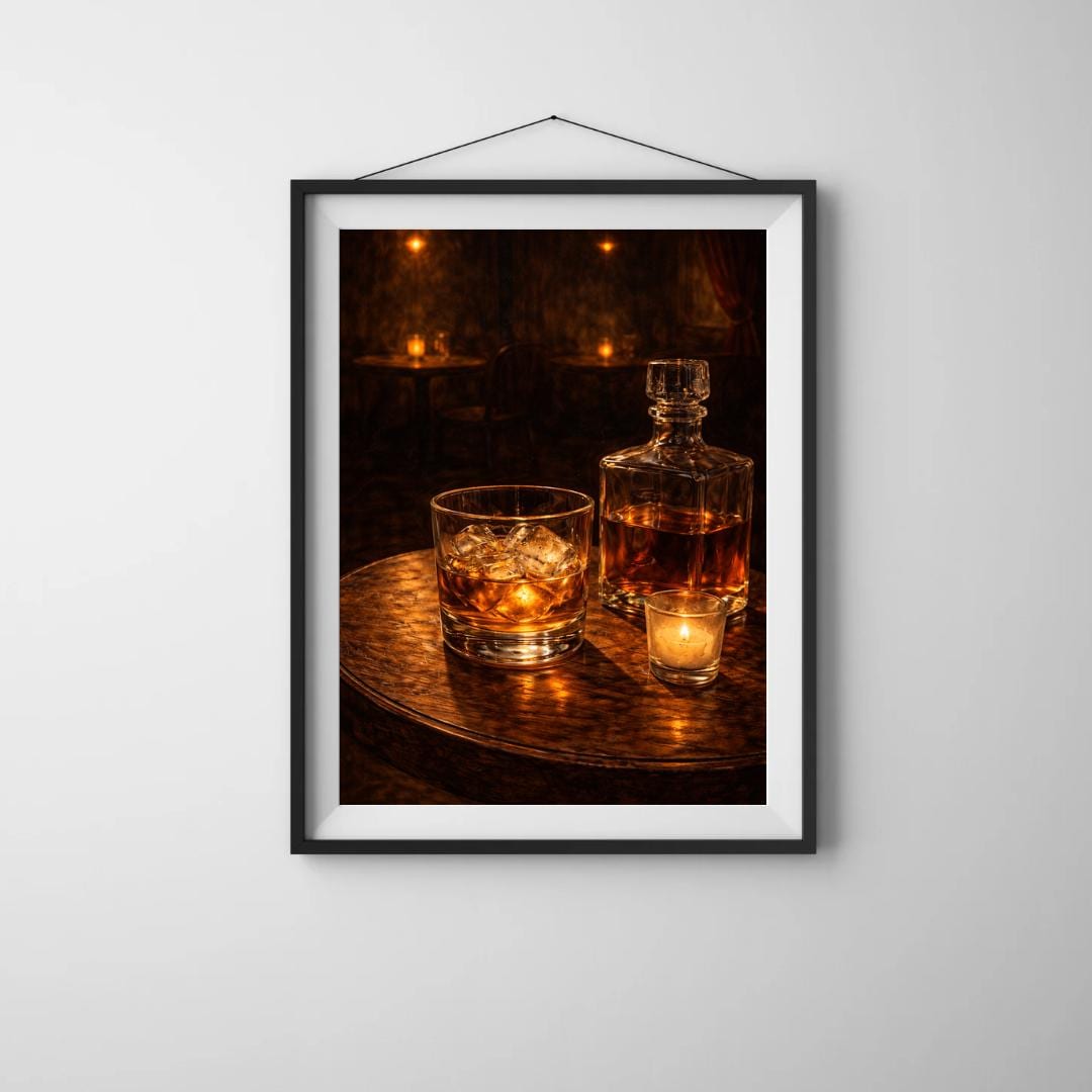 Whiskey on the Rocks – Moody Jazz Club Wall Art (printable Download) - Etsy