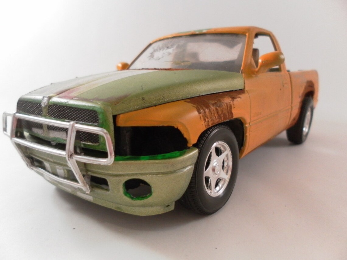 Dodge Ram 1/24 scale model truck in yellow | Etsy