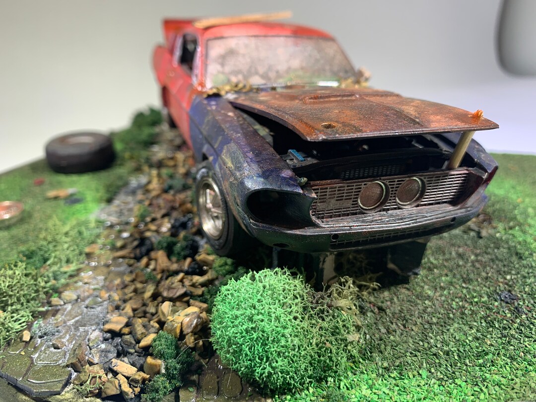 Mustang Scalemodel, Diorama, Ford Mustang, Barnfind, Ratrod ...