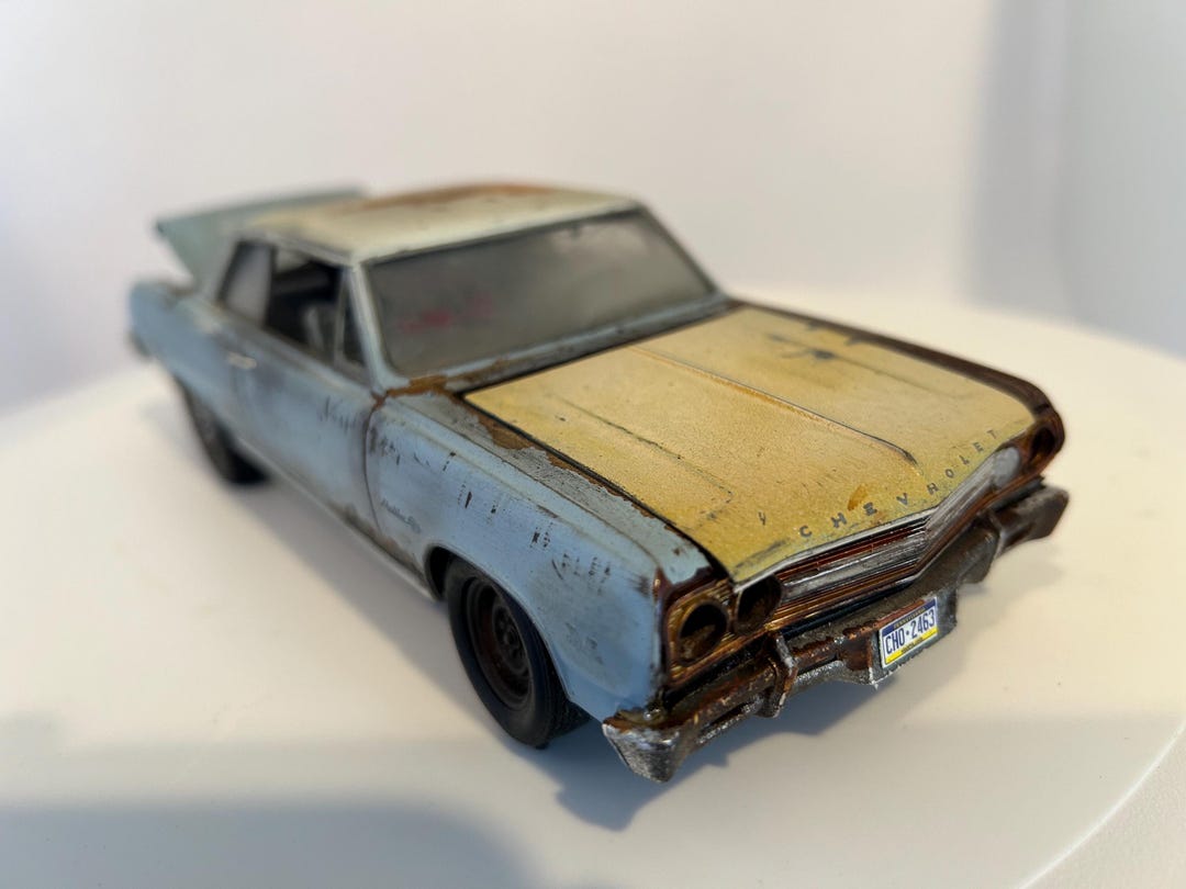 1/24 Scale Modelcar, Chevy Chevelle, Rat Rod, Barnfind, Junkermodel ...