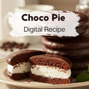 Choco Pie Recipe: Soft Chocolate Sponge With Marshmallow (PDF) - Etsy