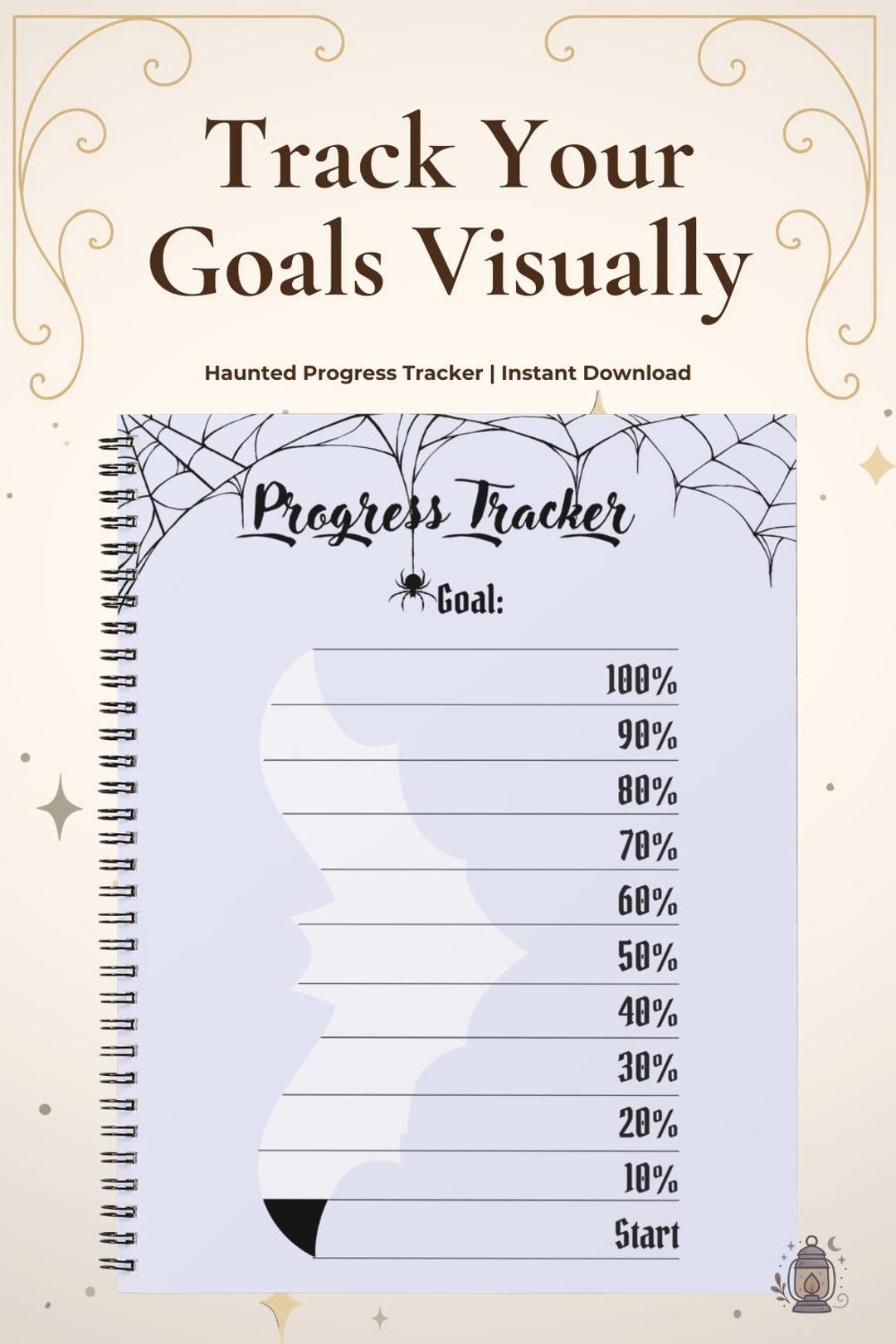 Haunted Progress Tracker Printable | Goal Tracker PDF | Visual Goal ...