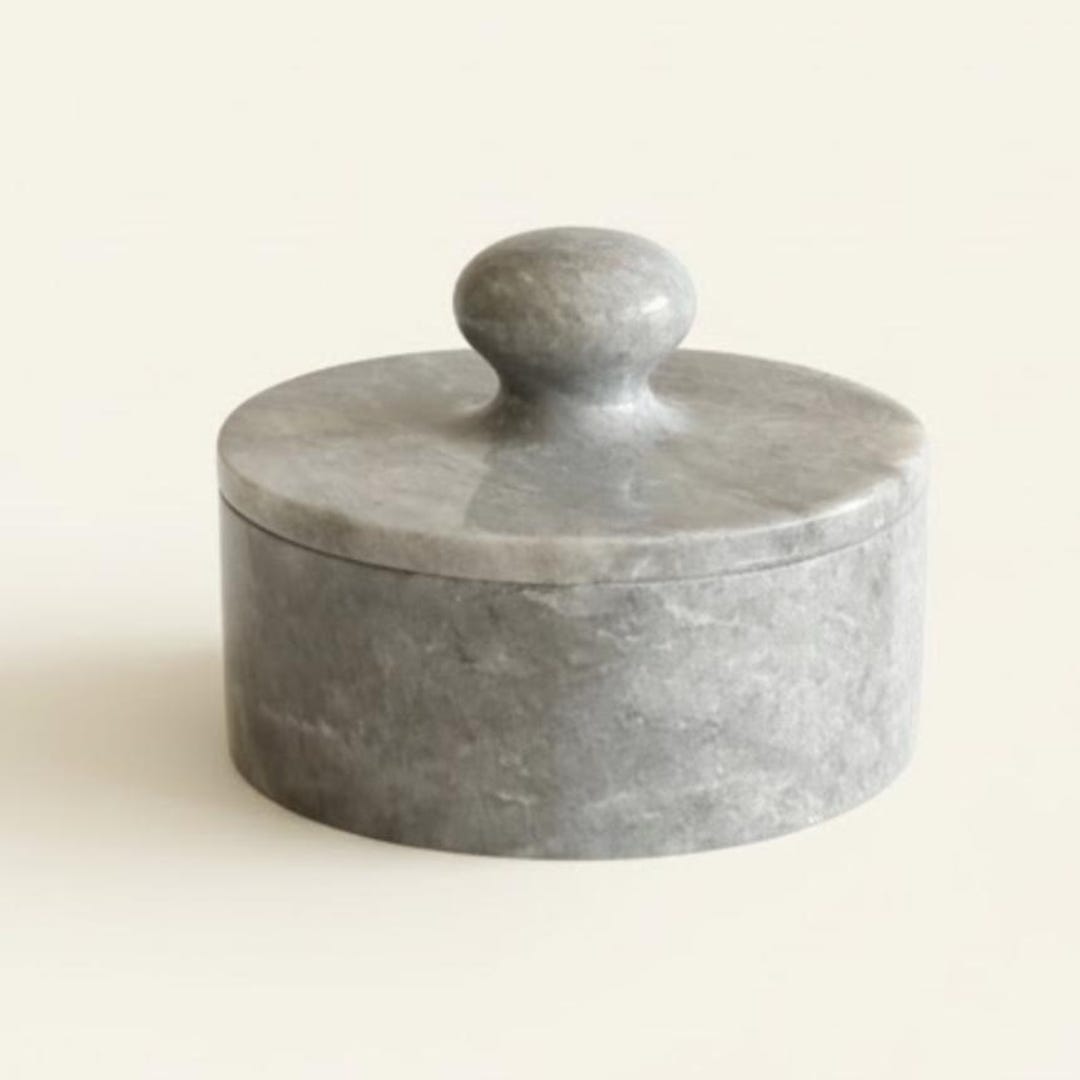 Gray Marble Decorative Storage Box & Candy Dish – Handcrafted - Etsy