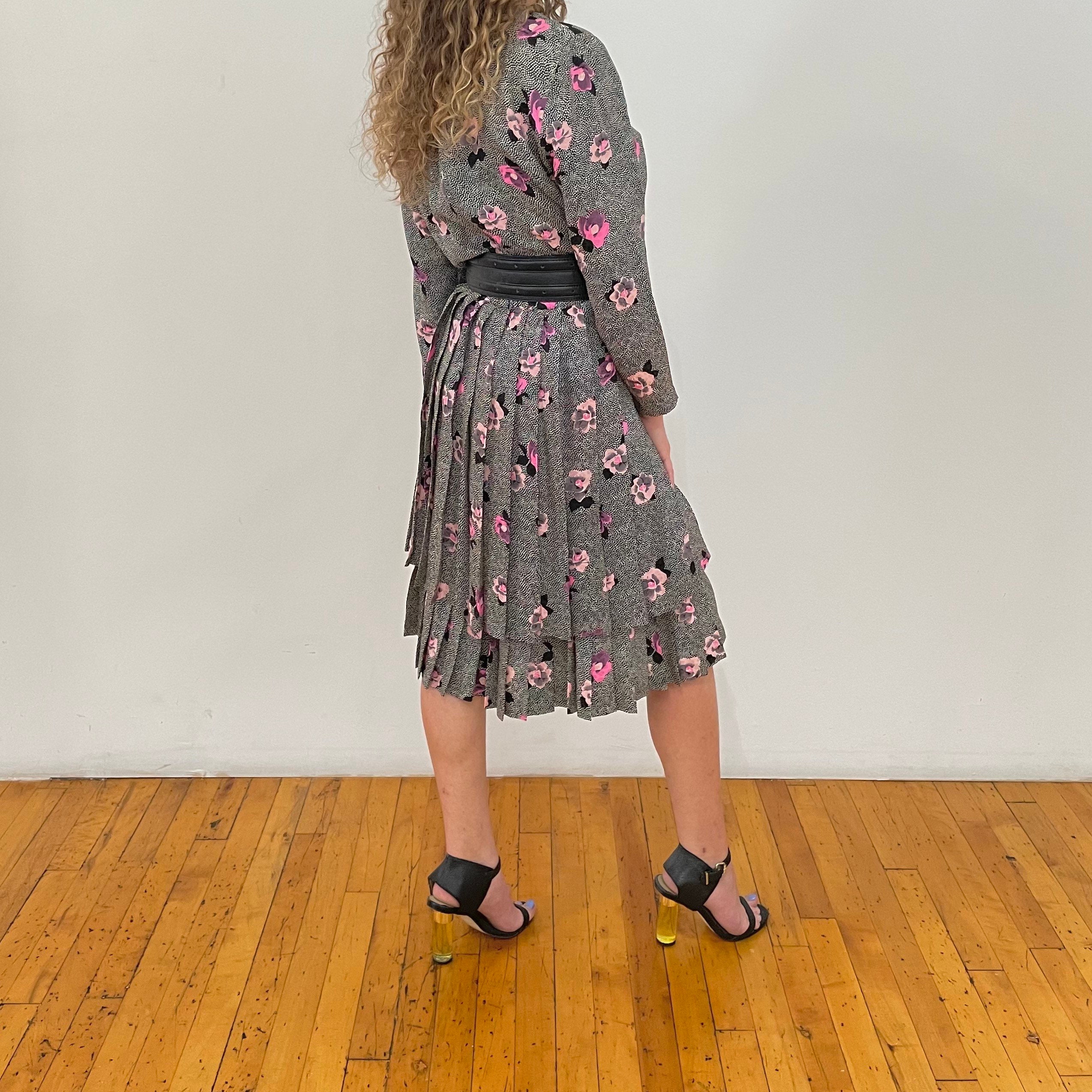 1980's Christian Dior Robes Du Jour Peplum Dress 100% Silk | Etsy