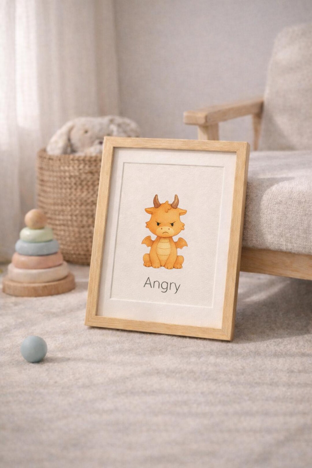 Toddler Feelings Chart | Angry Emotion Dragon Art (digital Download) - Etsy
