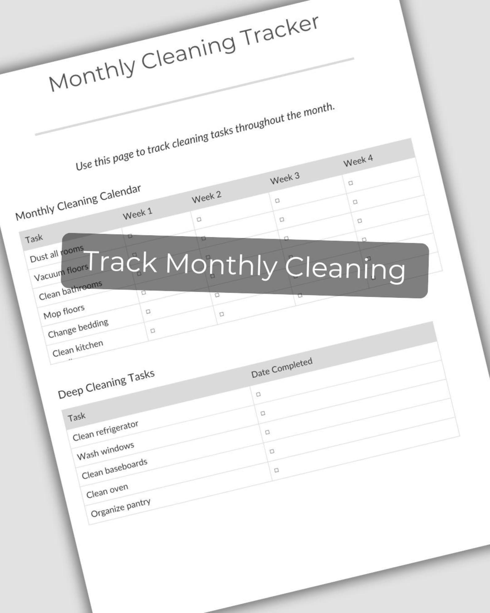 Ultimate Home Cleaning Planner Printable | Weekly, Daily & Monthly ...