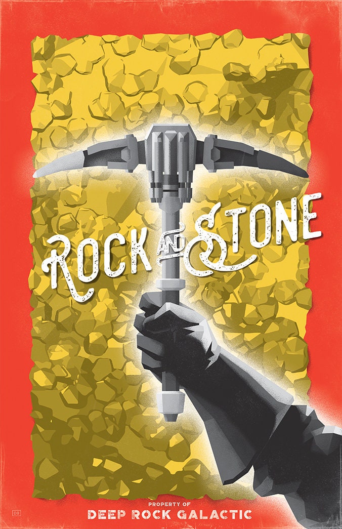Deep Rock Galactic rock and Stone Poster 11x17 - Etsy