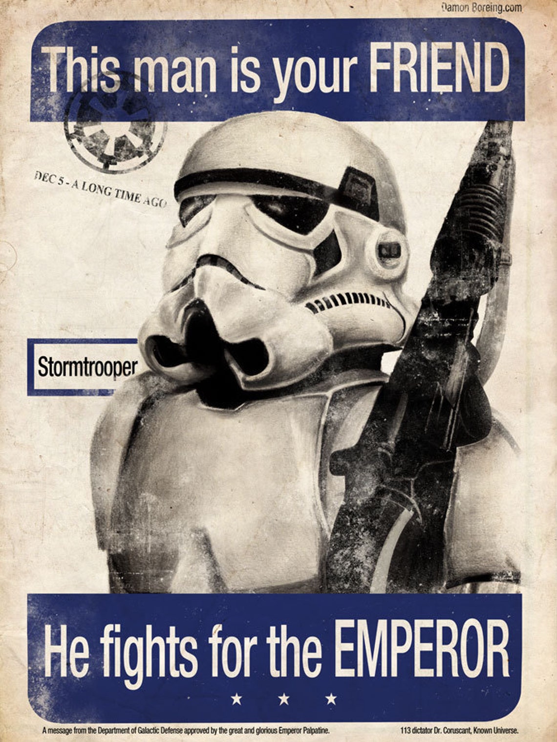 Stormtrooper Imperial Propaganda Print 11x14 - Etsy