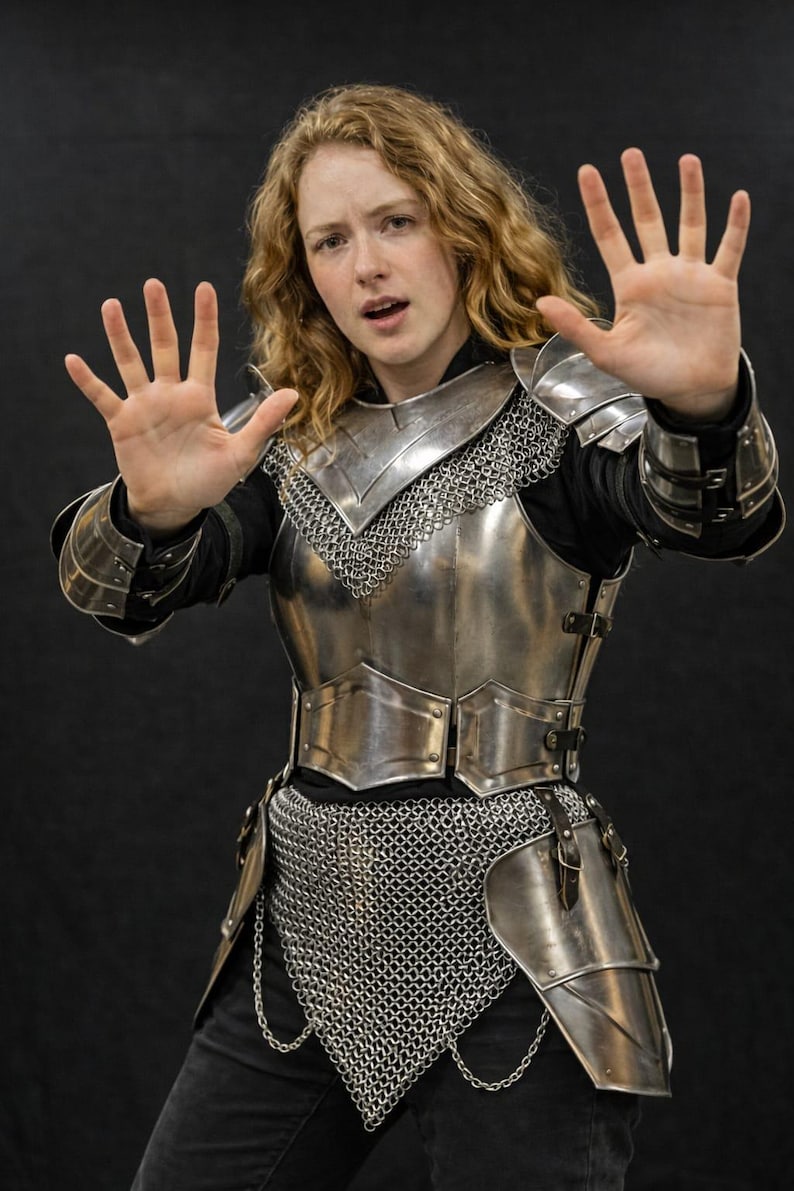Steel Paladin Warrior Armor, Full Medieval Plate Suit With Chainmail ...