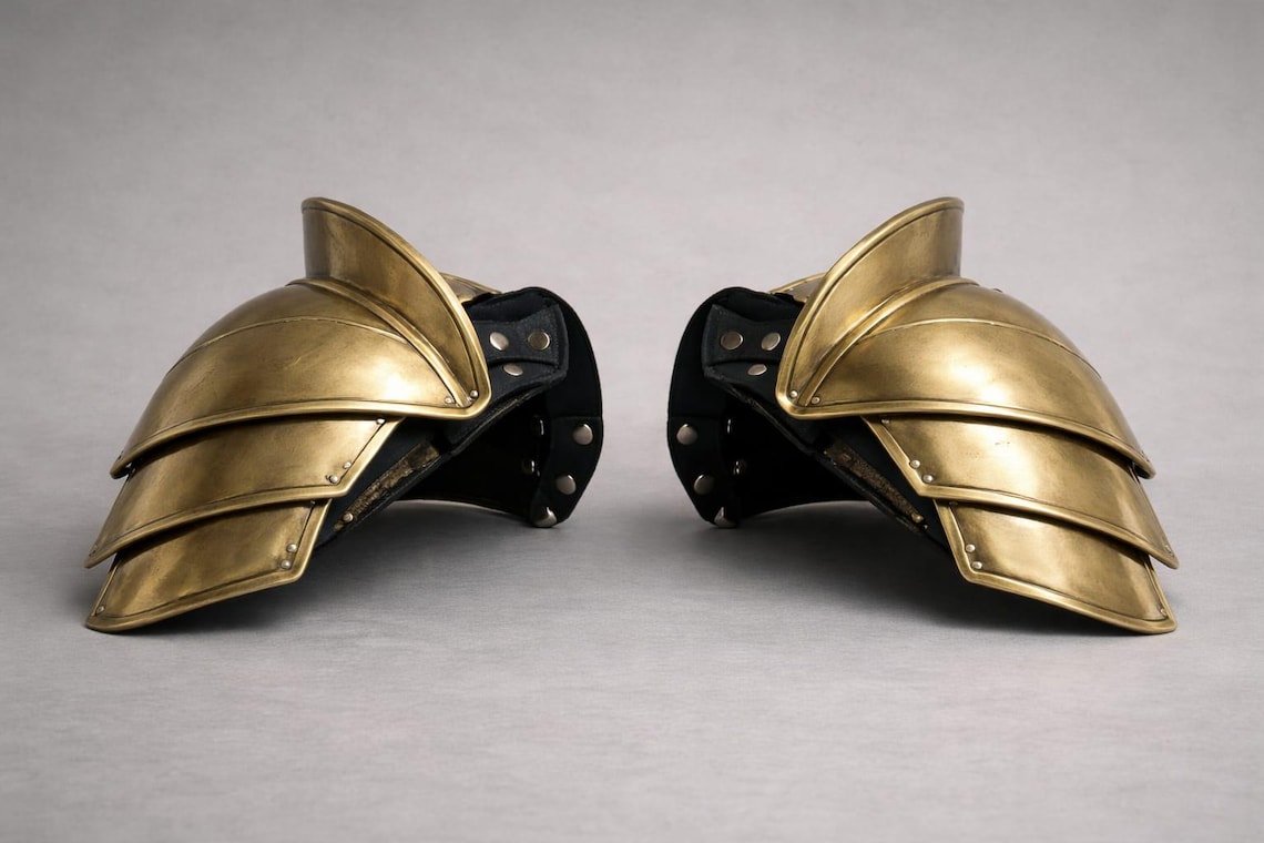 Golden Valkyrie Warrior Armor, Full Gold Plate Set With Chainmail Drape ...