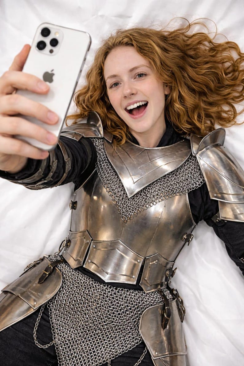 Steel Paladin Warrior Armor, Full Medieval Plate Suit With Chainmail ...