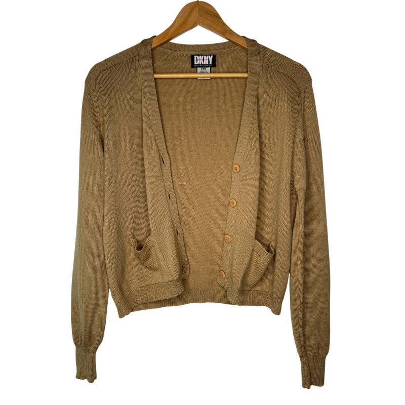 Cropped Camel Cardigan - Etsy