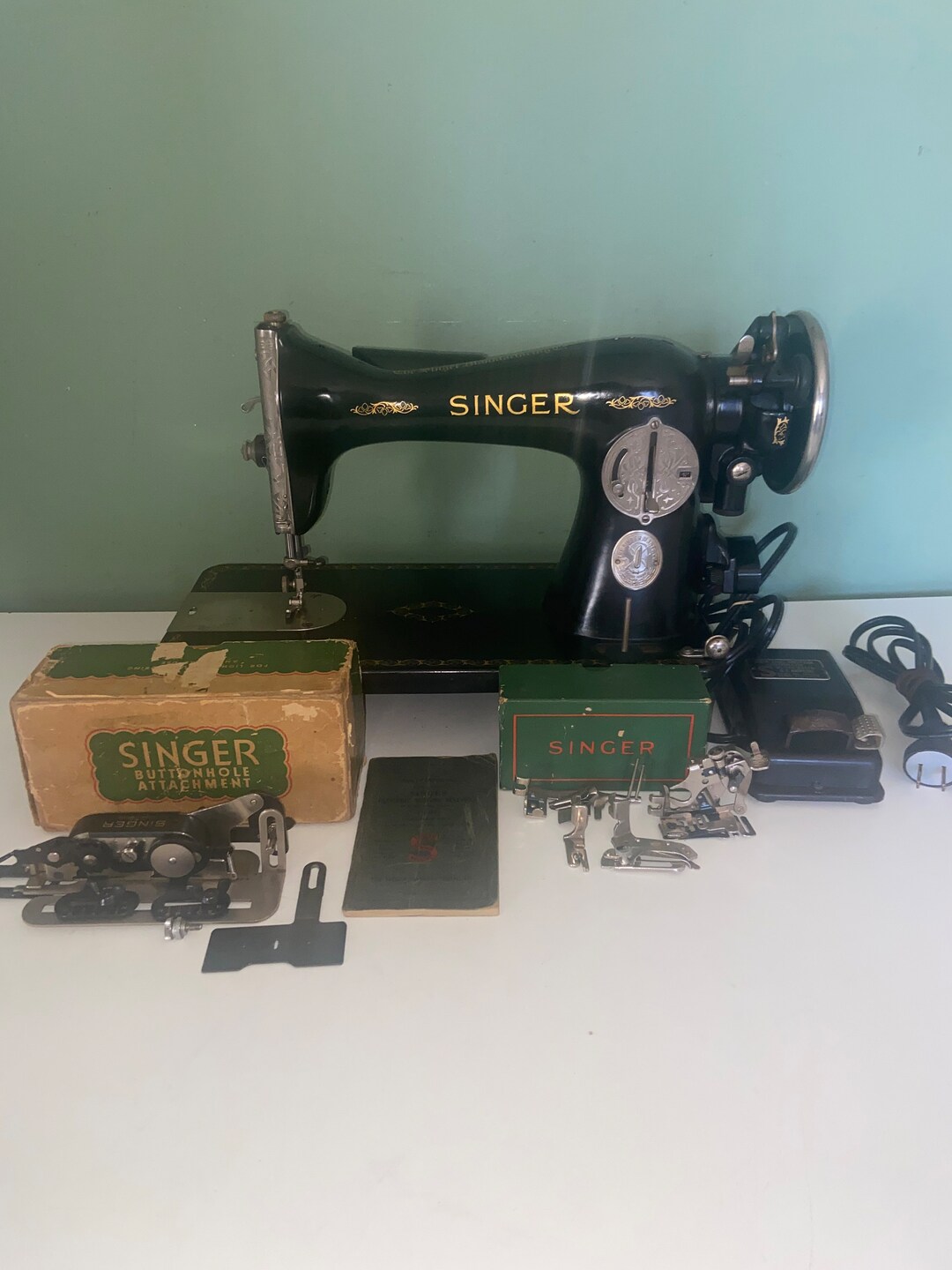 Vintage Singer 15-91 With Special Badge 1932 Nickle Near Mint Working ...