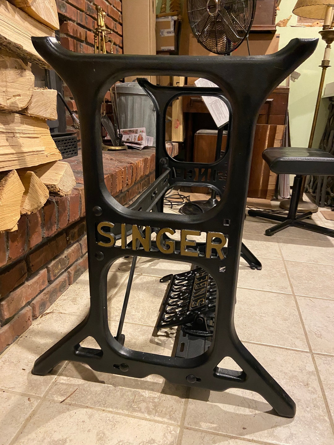 Antique Singer Cast Iron Table Base Singer Logo Industrial - Etsy
