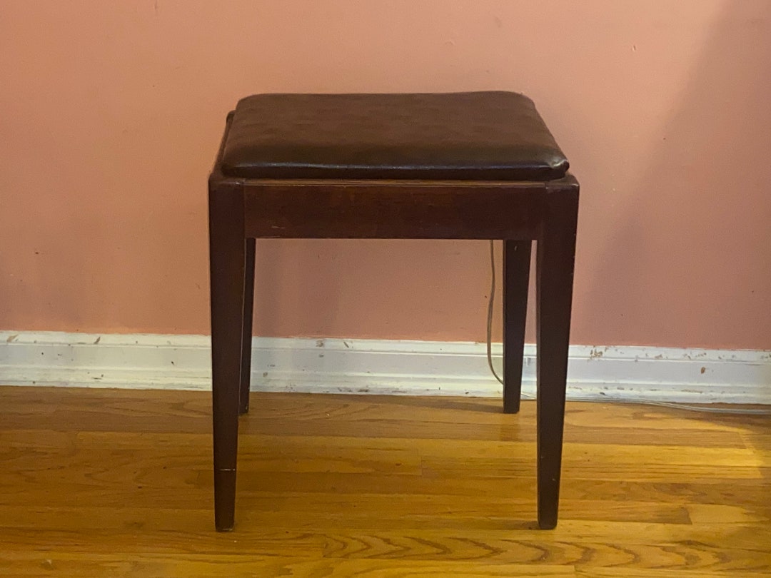 Vintage Walnut Stool, by Singer # 72 Sewing, Piano/organ, Vanity, Bench ...
