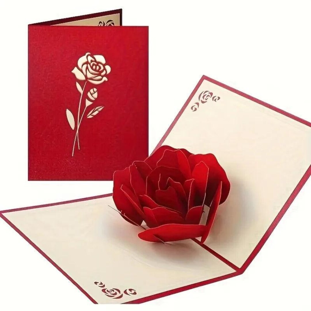 Custom 3D Pop-up Rose Card – Personalized Birthday, Anniversary - Etsy ...