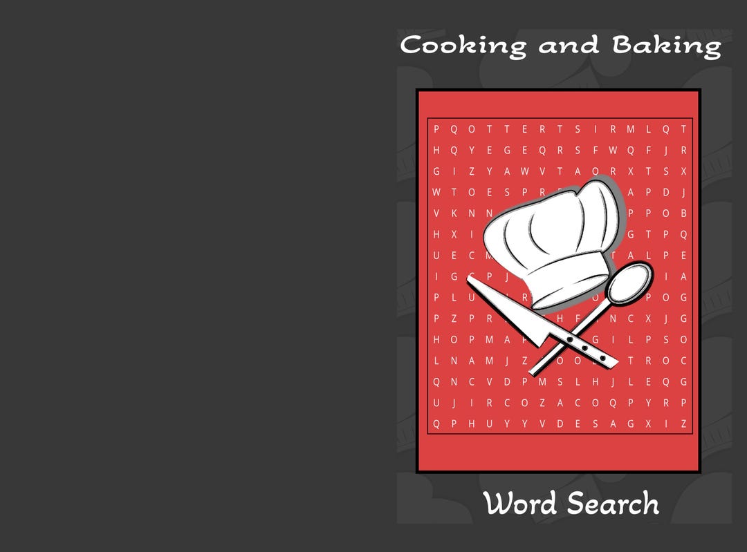 Cooking and Baking Word Search Puzzles (6x9 Size) - Etsy