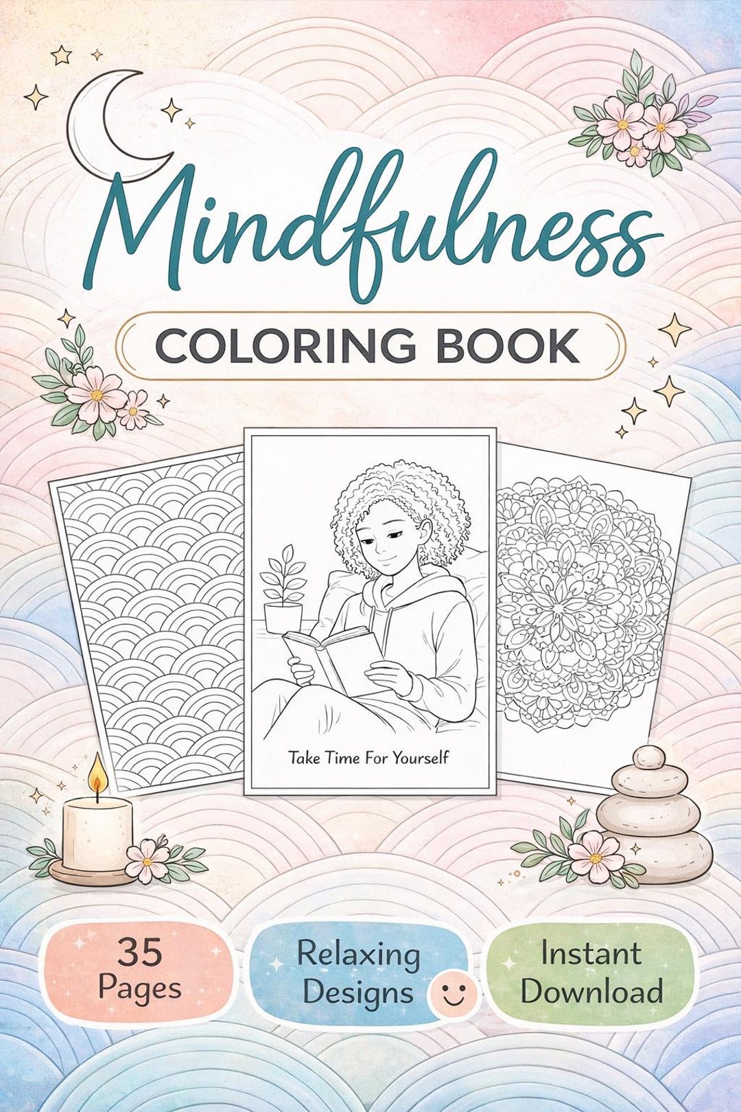 Mindfulness Coloring Book - Etsy
