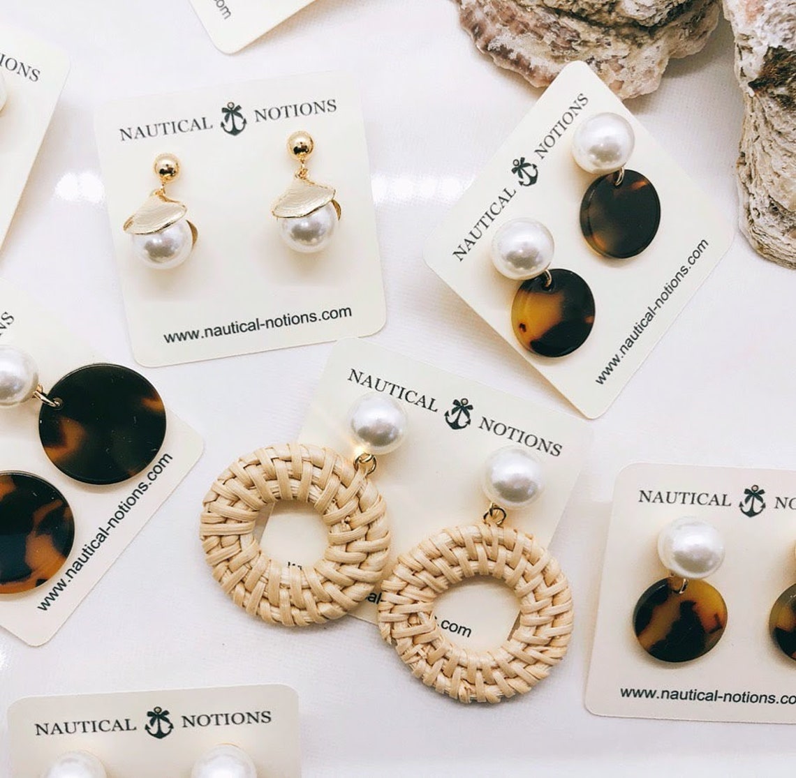 Tortoise Shell Earrings Pearl Earrings Studs Tortoise - Etsy