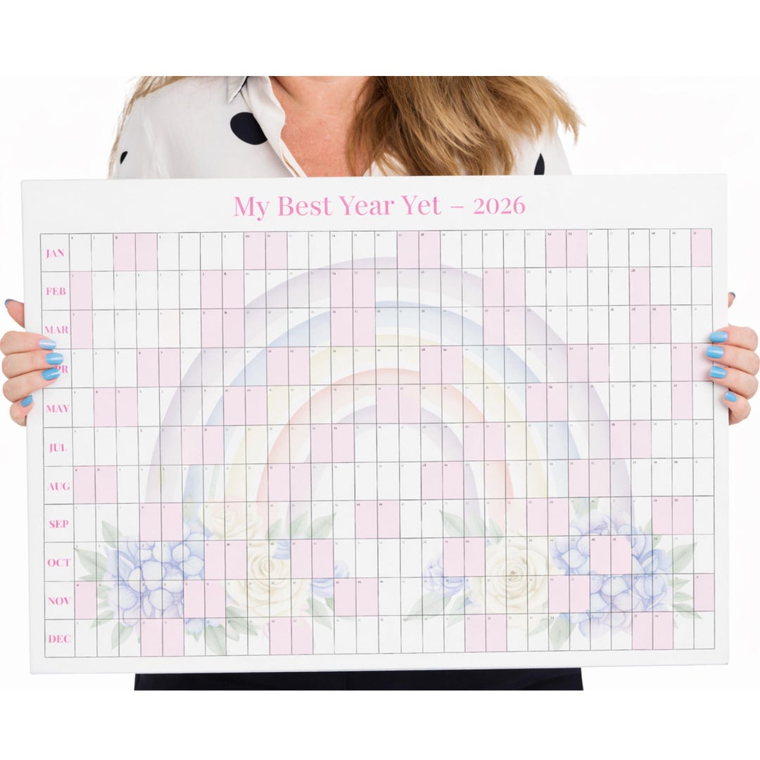 2026 Wall Planner Printable | A2 A3 A4 Year-at-a-glance Calendar ...