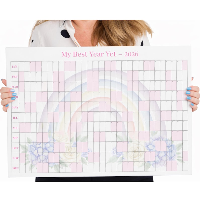 2026 Wall Planner Printable | A2 A3 A4 Year-at-a-glance Calendar ...
