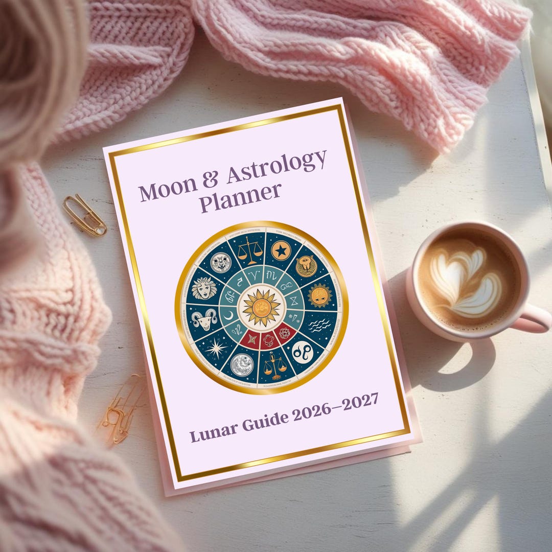 Moon & Astrology Planner 2026–2027 Printable, Lunar Cycle Planner ...