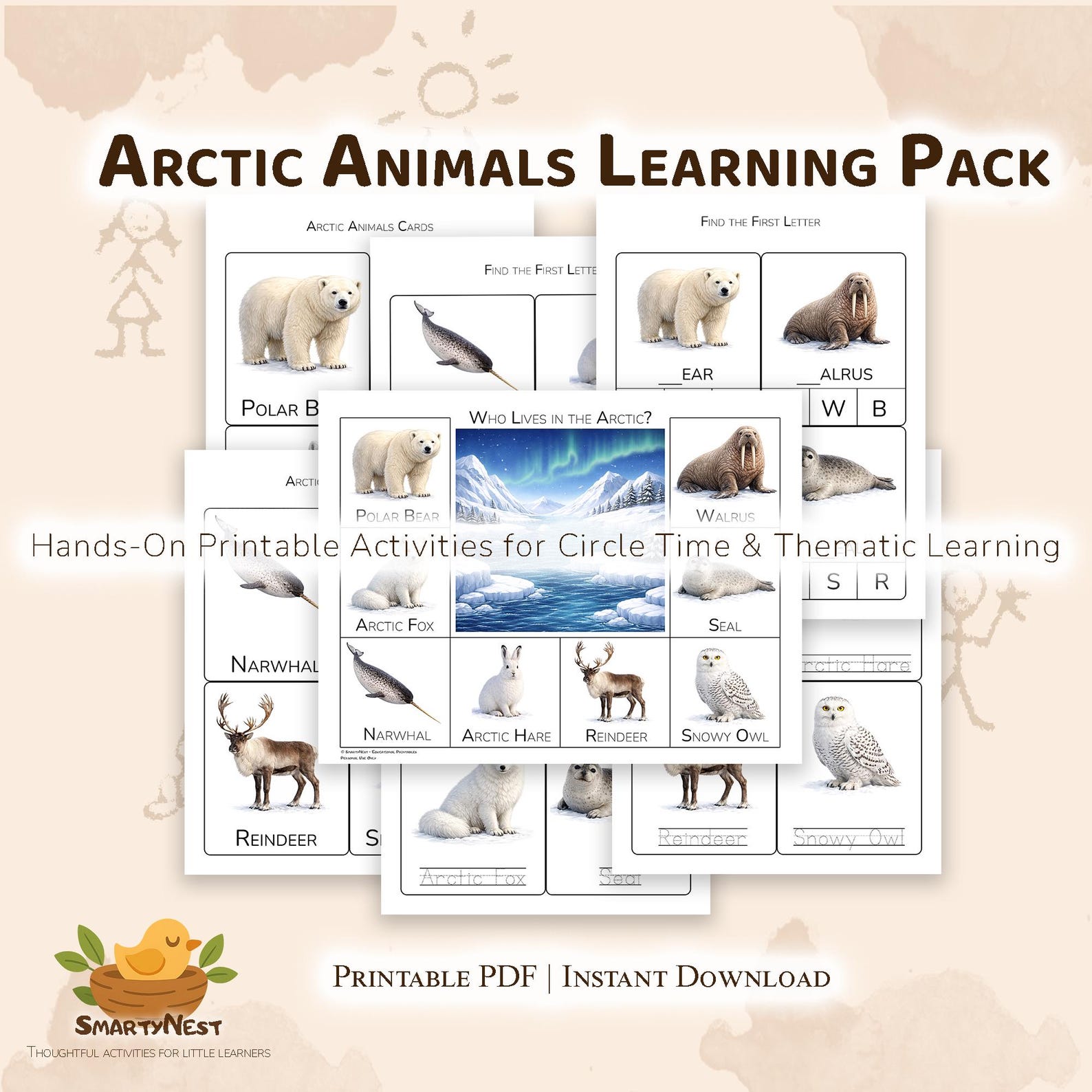Arctic Animals Learning Pack | Preschool Activities (printable PDF ...