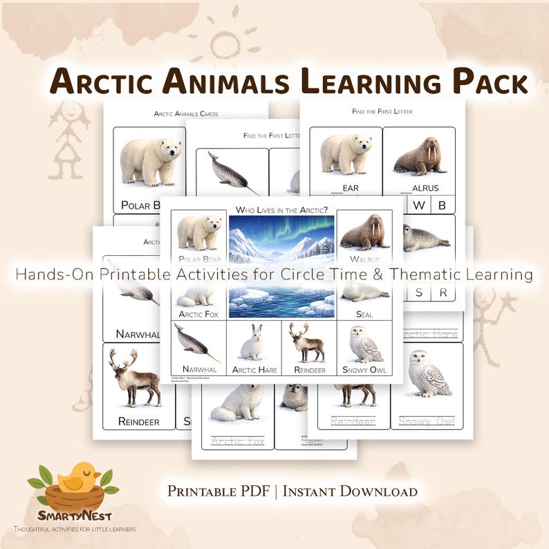 Arctic Animals Learning Pack | Preschool Activities (printable PDF ...
