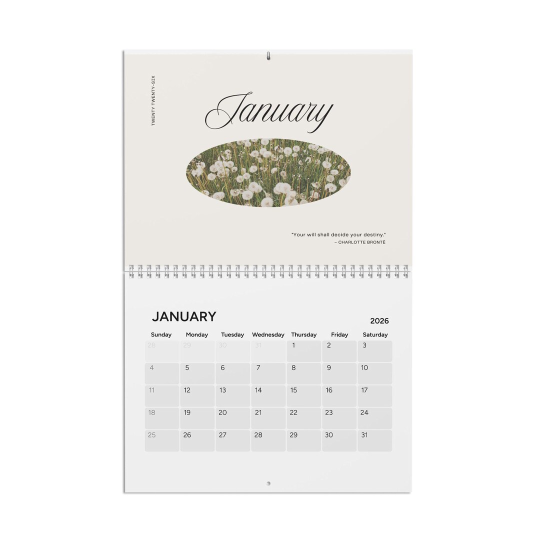 Inspirational Quote Wall Calendar Calendar - Etsy