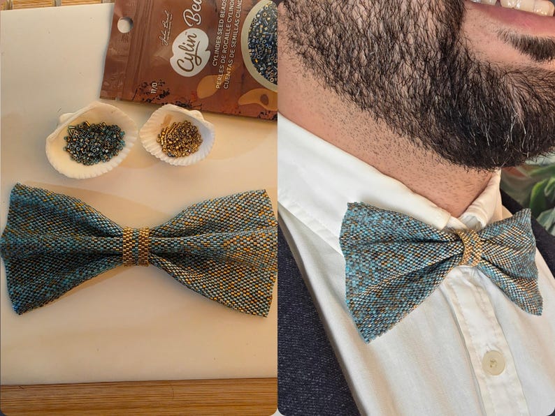 Beaded Bow Tie - Planbead - PDF Pattern - Etsy