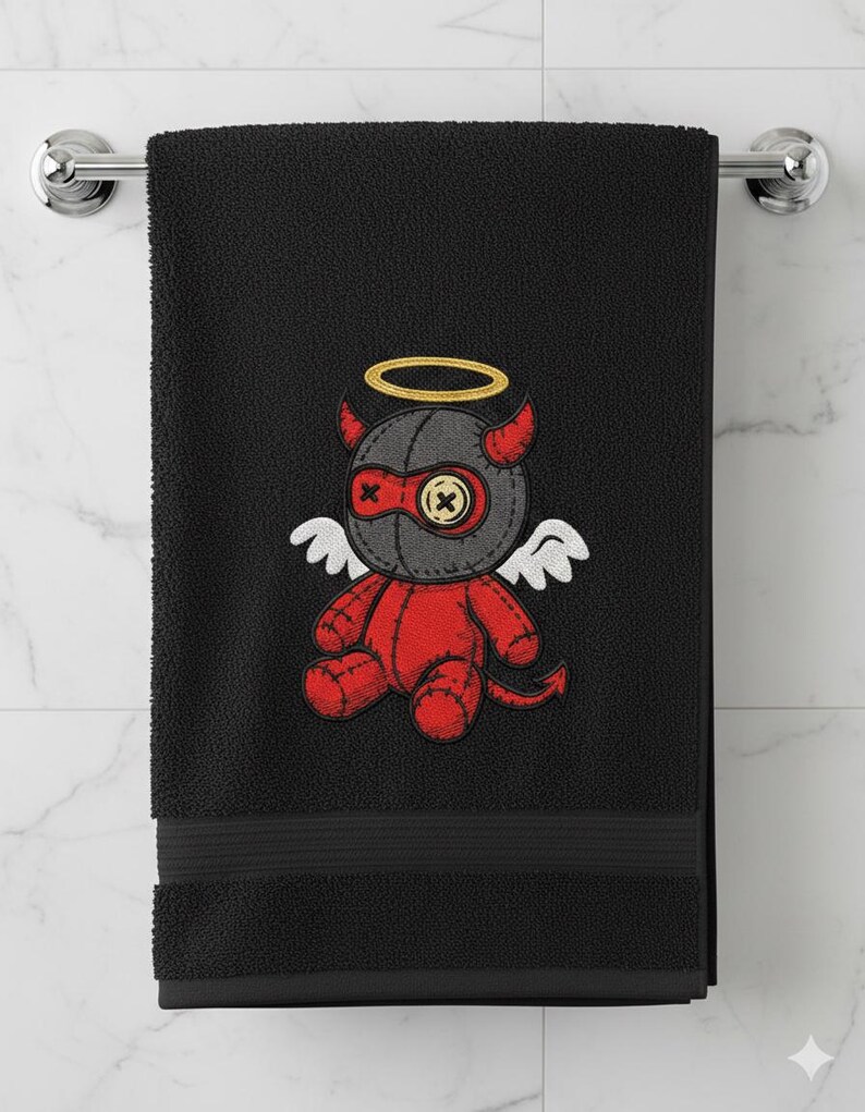 Devil Angel Plushie Machine Embroidery Design, Gothic Plush Digital ...