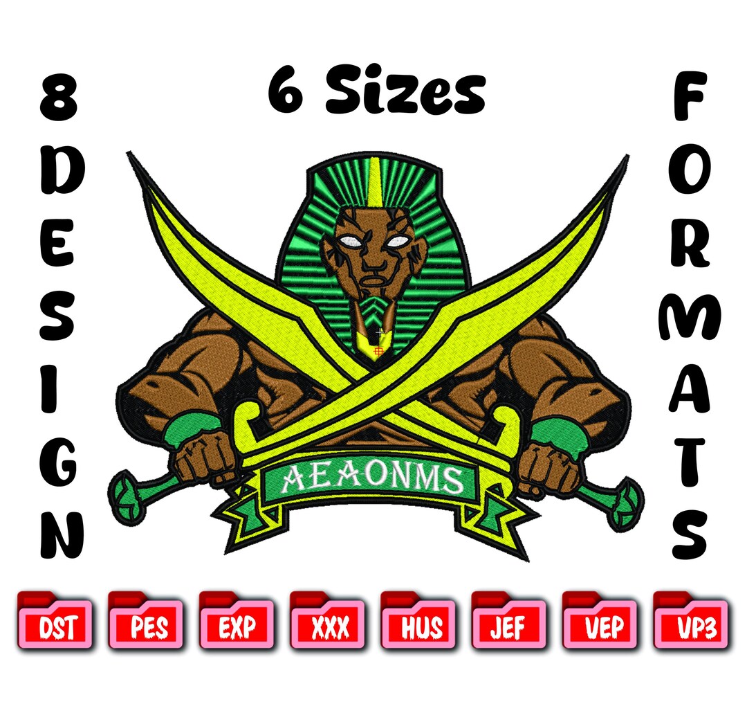 AEAONMS Egyptian Warrior Embroidery, Pharaoh Sword Design, Masonic ...