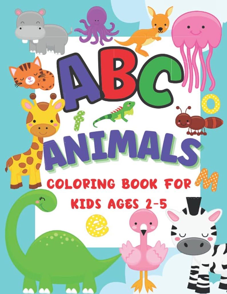 ABC Animals Coloring Book for Kids Ages 2-5 (digital Download) - Etsy