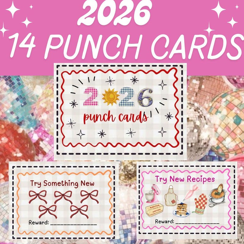 2026 Punch Cards - Etsy UK