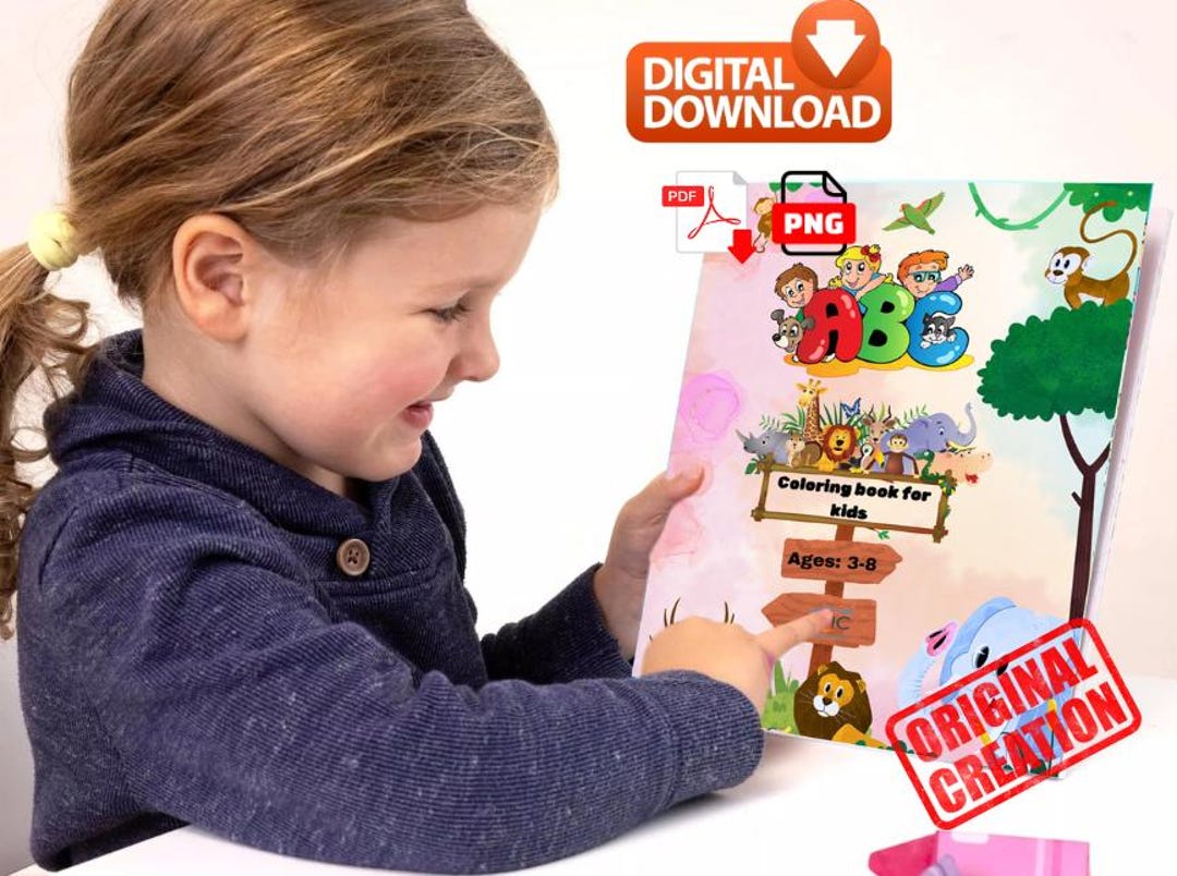 Alphabet Animals Coloring Book for Kids Ages 3–8 | Fun Educational ...