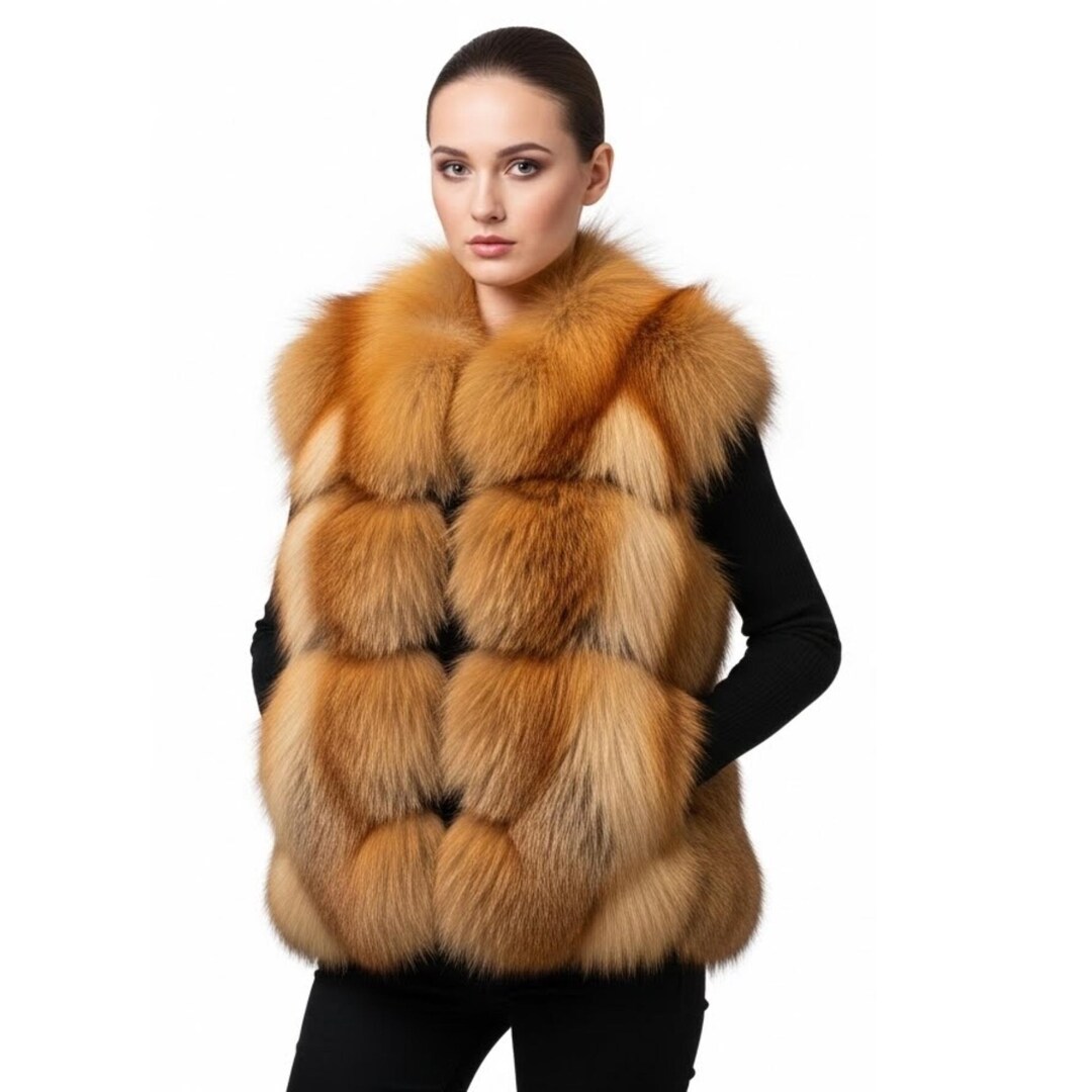 Luxury Women’s Fox Fur Coat | Real Natural Fur Jacket | Handmade ...