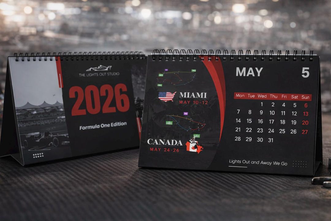 Formula 1 Calendar 2026 | F1 Race Schedule | Racing Fan Gift | Track ...
