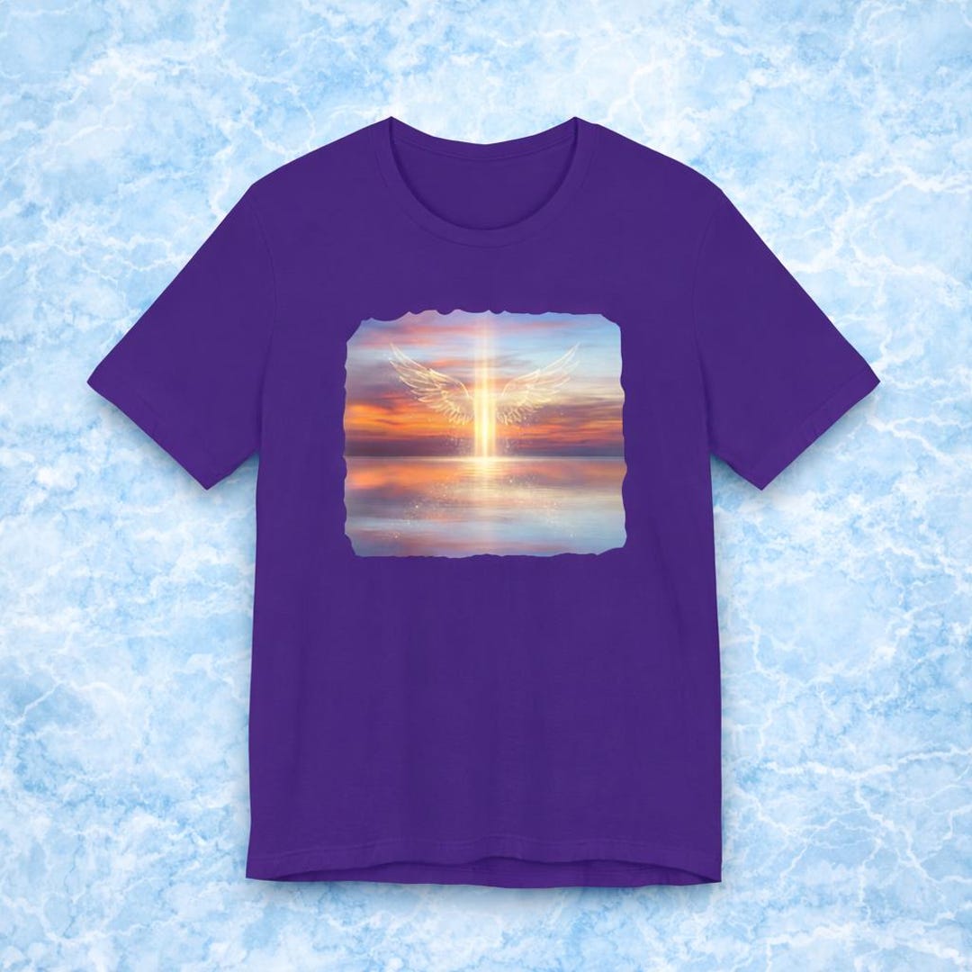 Spiritual Angel Wings Shirt, Radiant Pillar of Light Tee, Christian ...