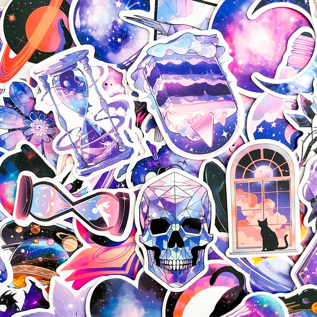 Pack of 50 Galaxy Stickers, Dreamcore Stickers, Cosmic Fantasy Stickers ...